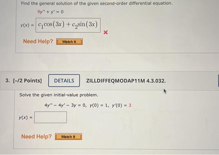Solved Find the general solution of the given second-order | Chegg.com