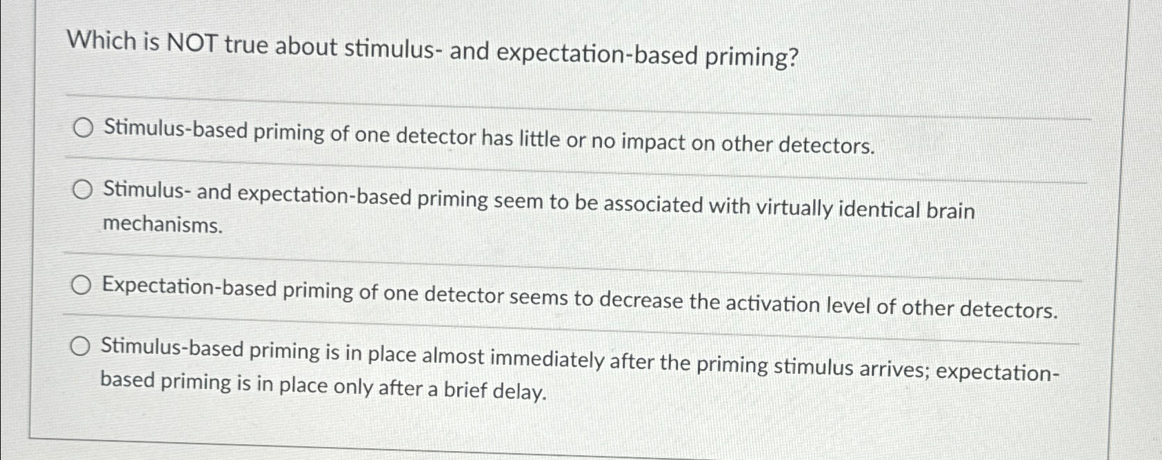 Solved Which is NOT true about stimulus- ﻿and | Chegg.com