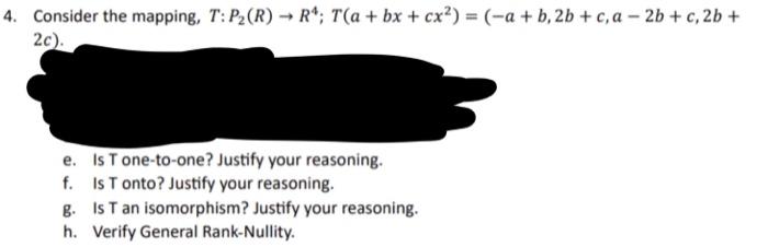 Solved Consider the mapping, | Chegg.com
