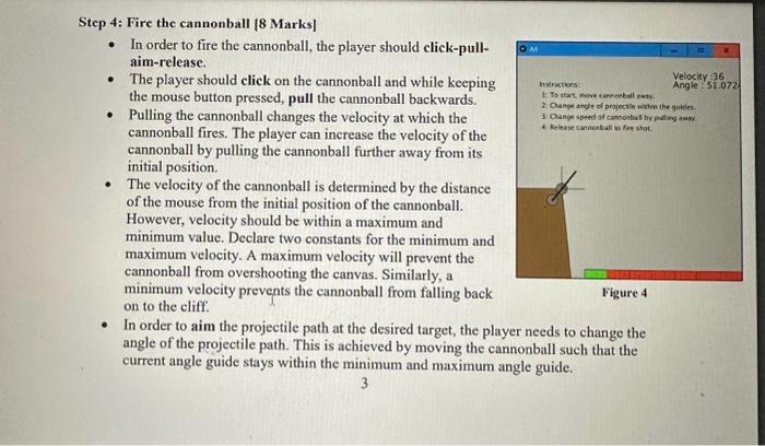 Solved Background This is a simple game. A cannonball is at | Chegg.com