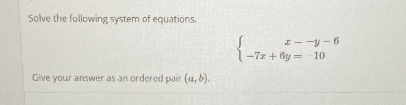 Solved Solve the following system of | Chegg.com