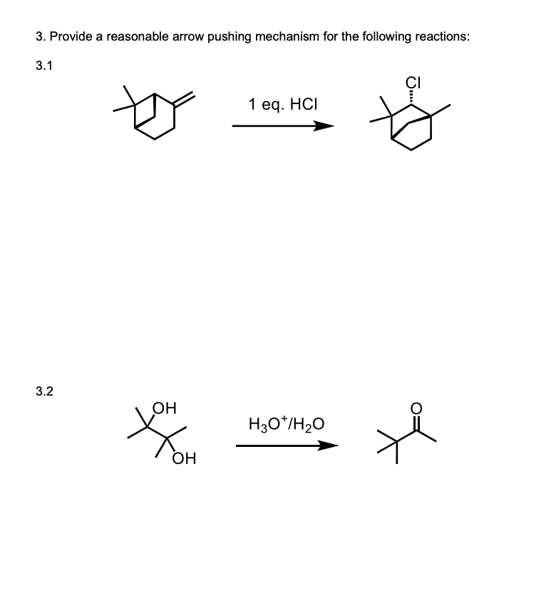 Solved Provide a reasonable arrow pushing mechanism for the | Chegg.com