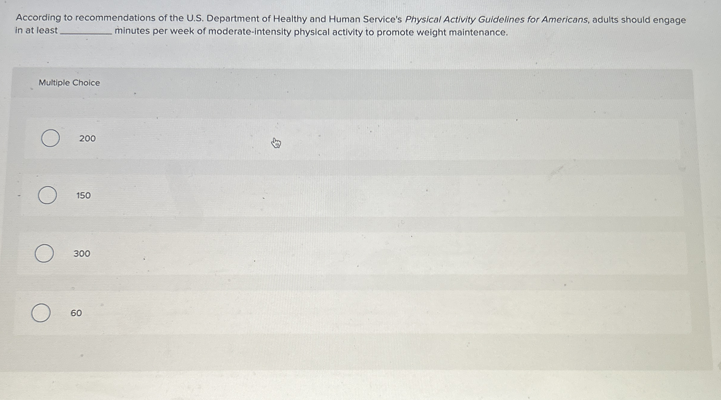 Solved According to recommendations of the U.S. ﻿Department | Chegg.com