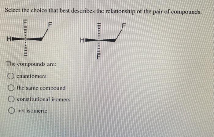 Solved Select the choice that best describes the | Chegg.com