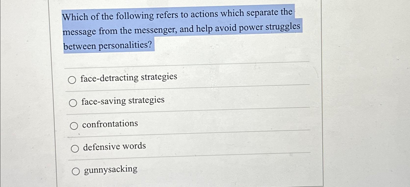 Solved Which of the following refers to actions which | Chegg.com