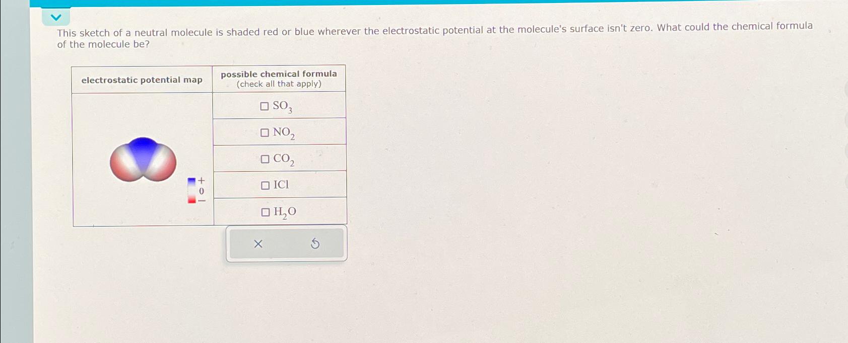 Solved This sketch of a neutral molecule is shaded red or | Chegg.com