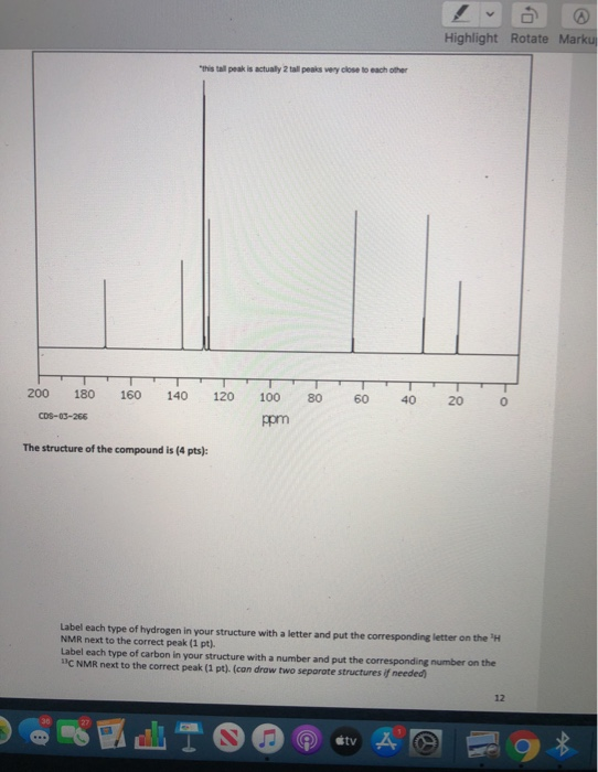 Solved Highlight Rotate Mar (12 pts Total) Use the following | Chegg.com