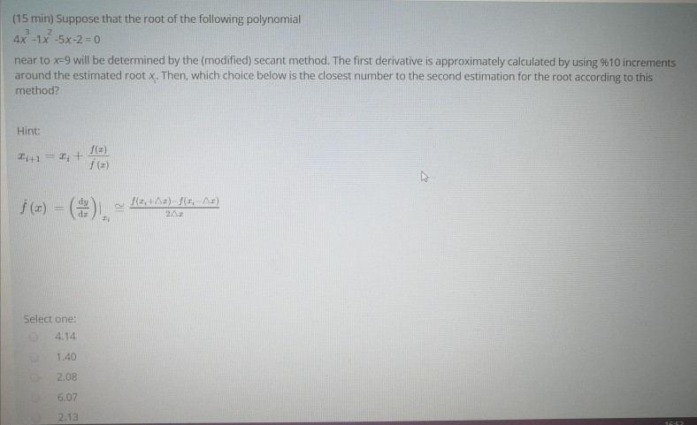 Solved (15 min) Suppose that the root of the following | Chegg.com