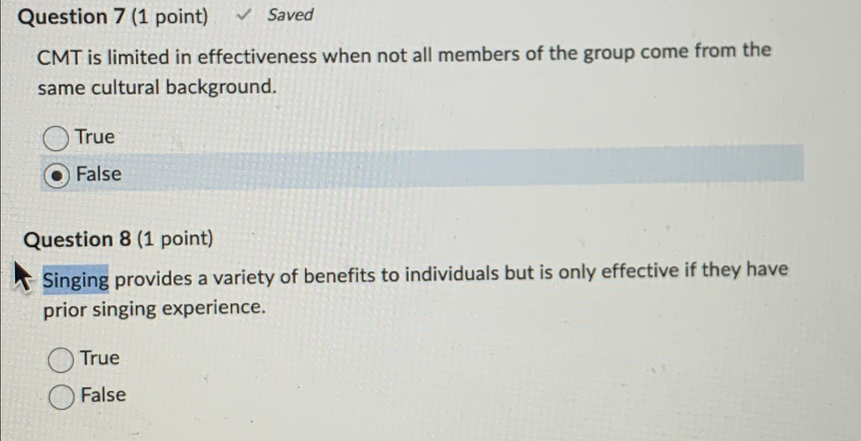 Solved Question 7 (1 ﻿point) ﻿SavedCMT is limited in | Chegg.com