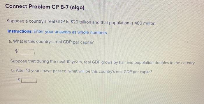 Solved Connect Problem CP 8-7 (algo) Suppose a country's | Chegg.com