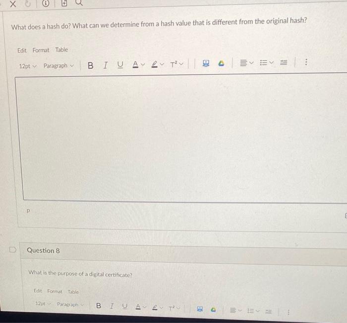 Solved What does a hash do? What can we determine from a | Chegg.com