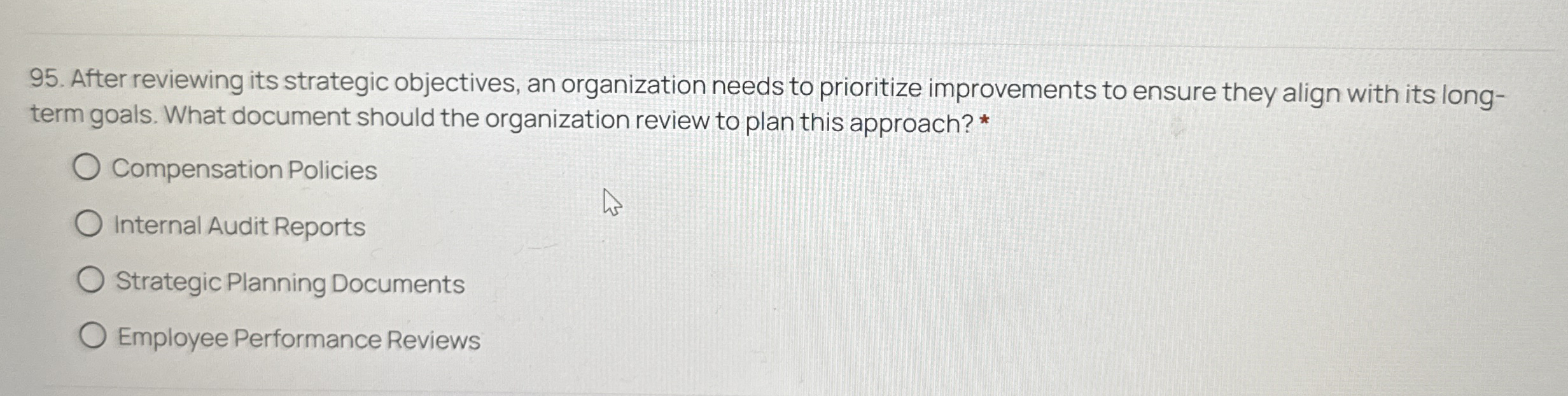 Solved After reviewing its strategic objectives, an | Chegg.com