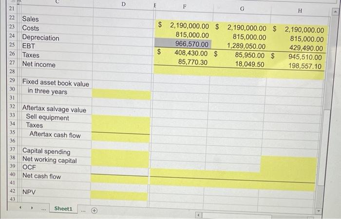 Solved Please I Need All Of The Answers With Their Formula 