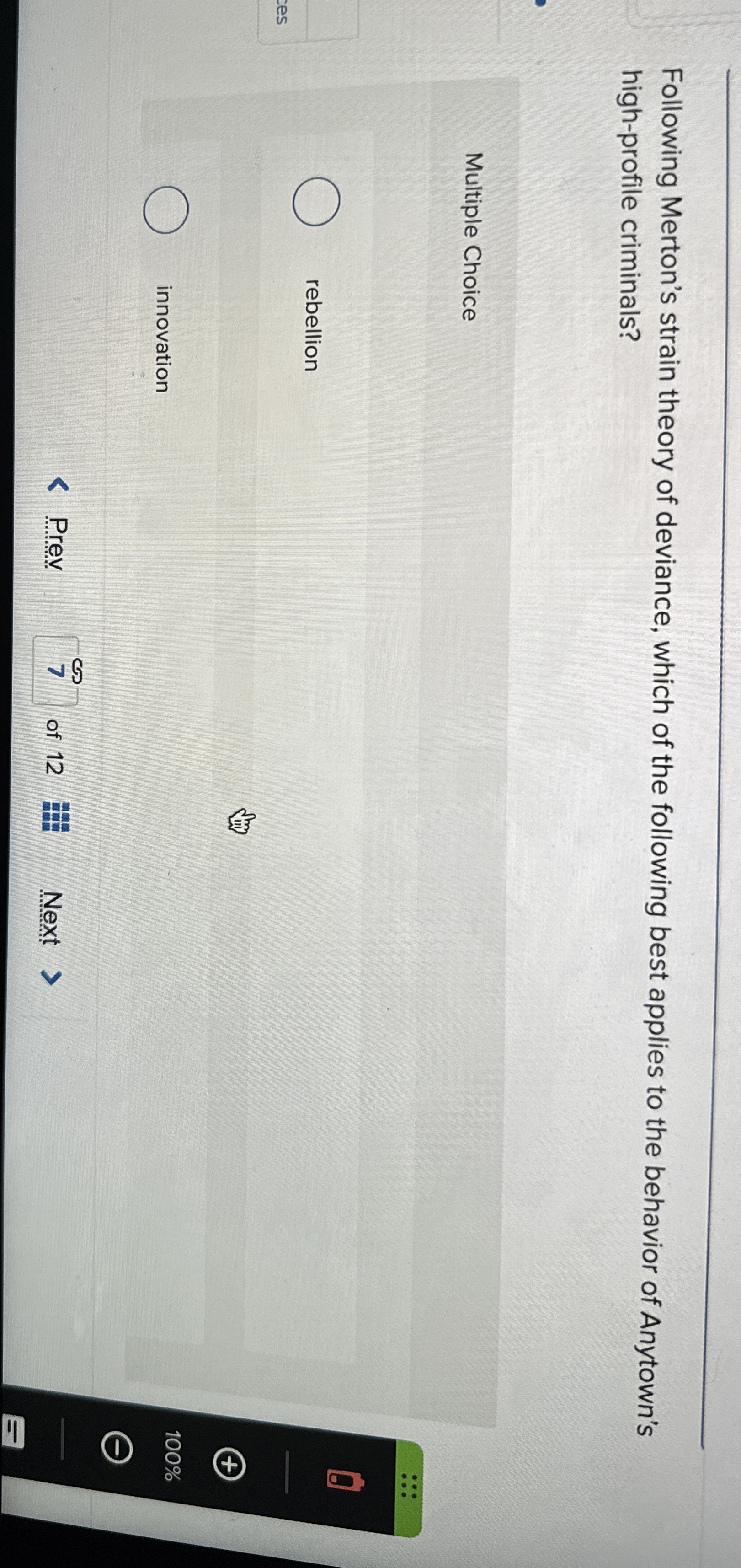 Solved Following Merton's strain theory of deviance, which | Chegg.com