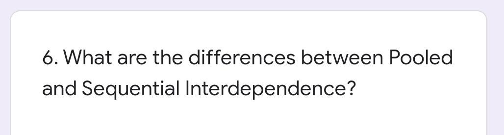 Solved 6. What are the differences between Pooled and | Chegg.com