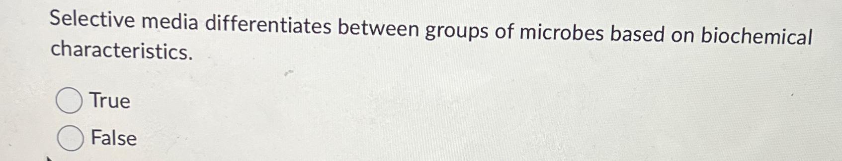 Solved Selective media differentiates between groups of | Chegg.com
