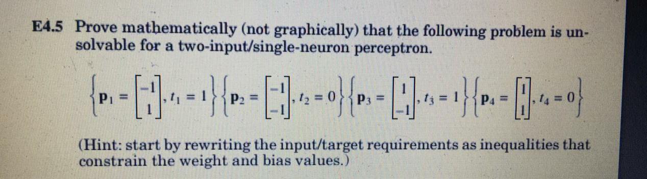 Solved E4.5 Prove mathematically (not graphically) that the | Chegg.com