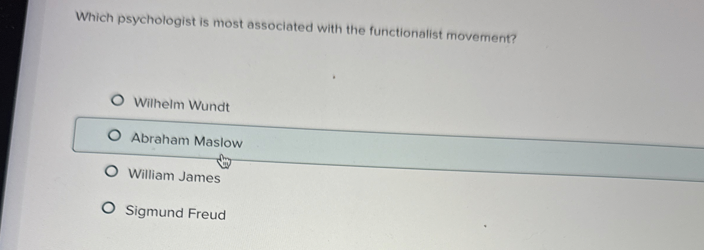 Solved Which psychologist is most associated with the | Chegg.com