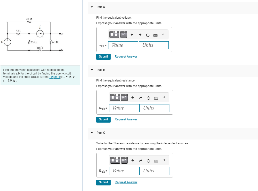 Solved Part AFind the equivalent voltage.Express your answer | Chegg.com