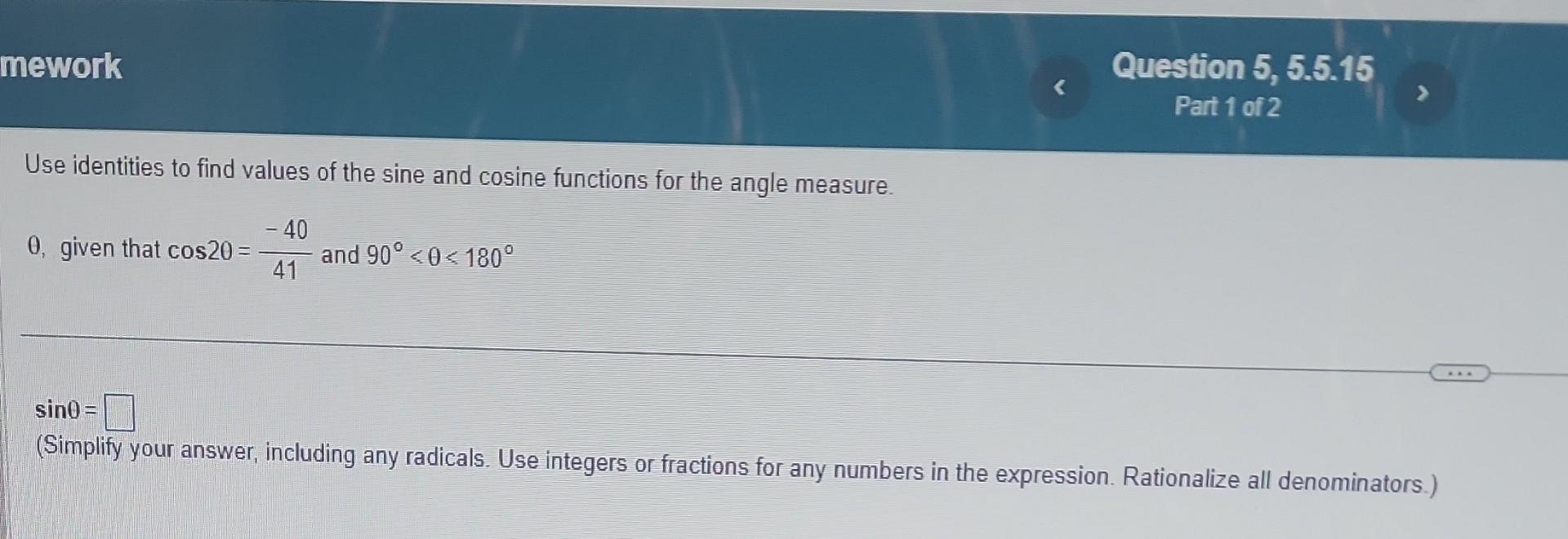 Solved Use a double-angle identity to find the exact value | Chegg.com