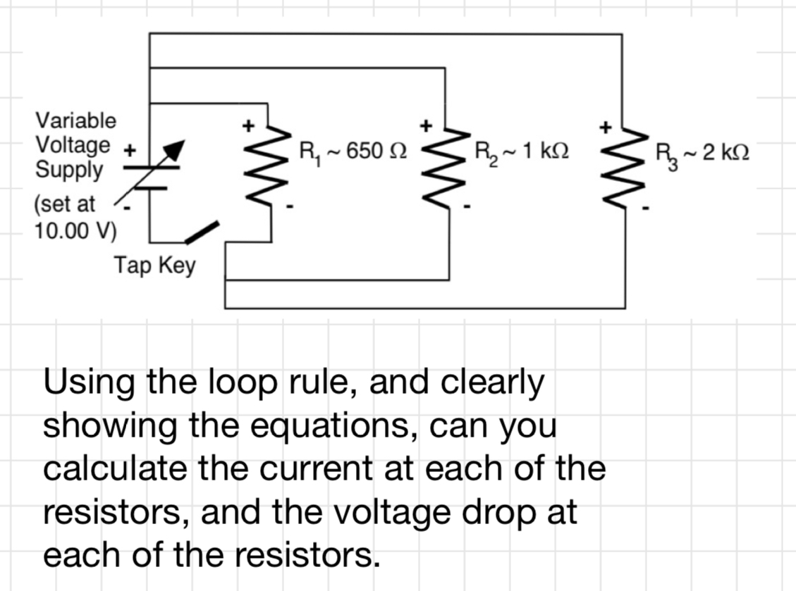 Solved Using the loop rule, and clearlyshowing the | Chegg.com