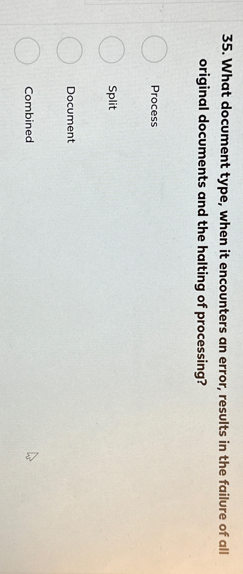 Solved What document type, when it encounters an error, | Chegg.com