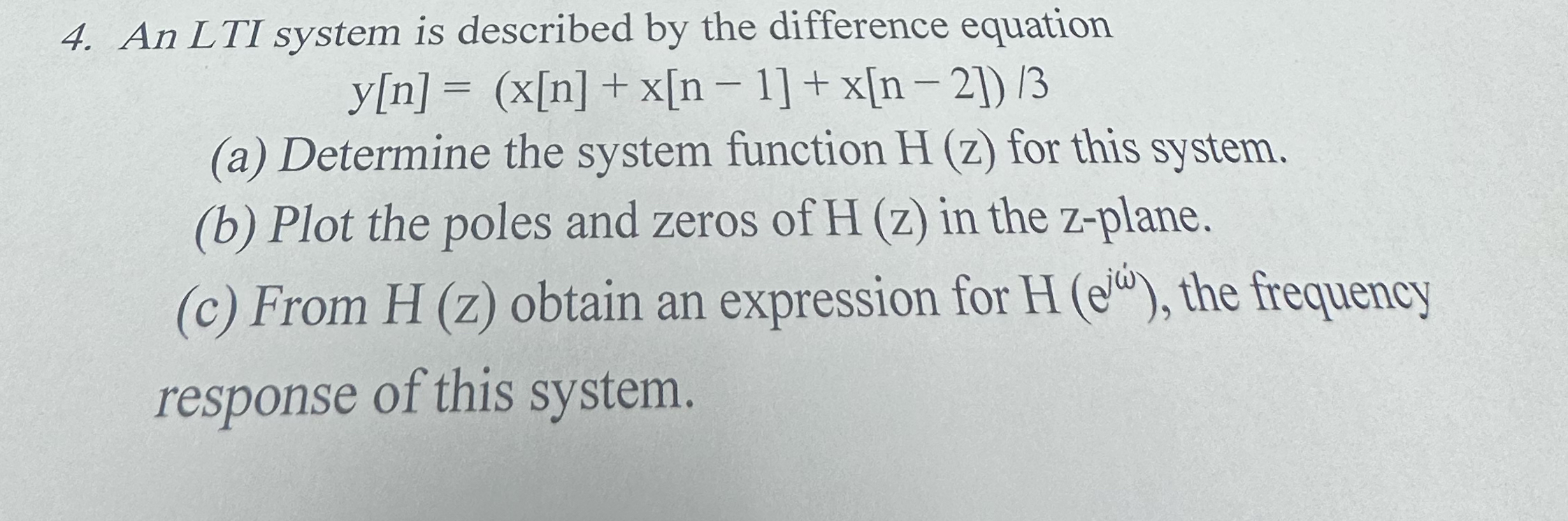 Solved An LTI system is described by the difference | Chegg.com