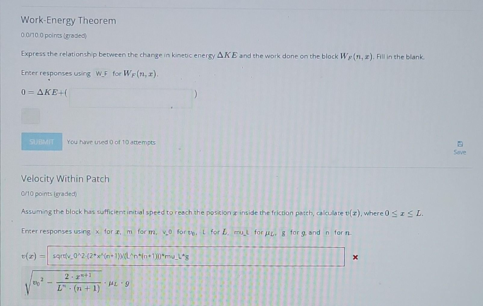 Solved In one dimension a block of mass m with initial | Chegg.com