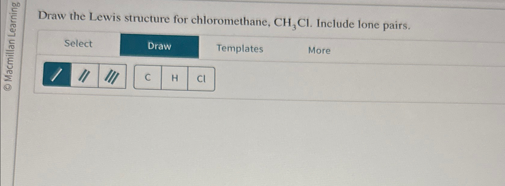 Solved C id Δ ﻿Draw the Lewis structure for chloromethane, | Chegg.com