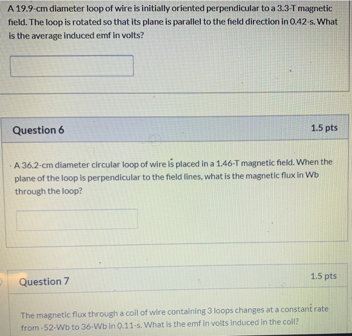 Solved A 19.9-cm diameter loop of wire is initially oriented | Chegg.com
