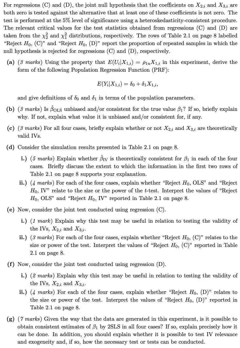Consider the following Monte Carlo experiment, in | Chegg.com