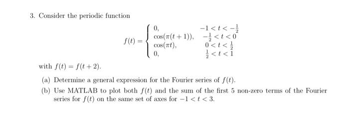 Solved 3. Consider the periodic function | Chegg.com