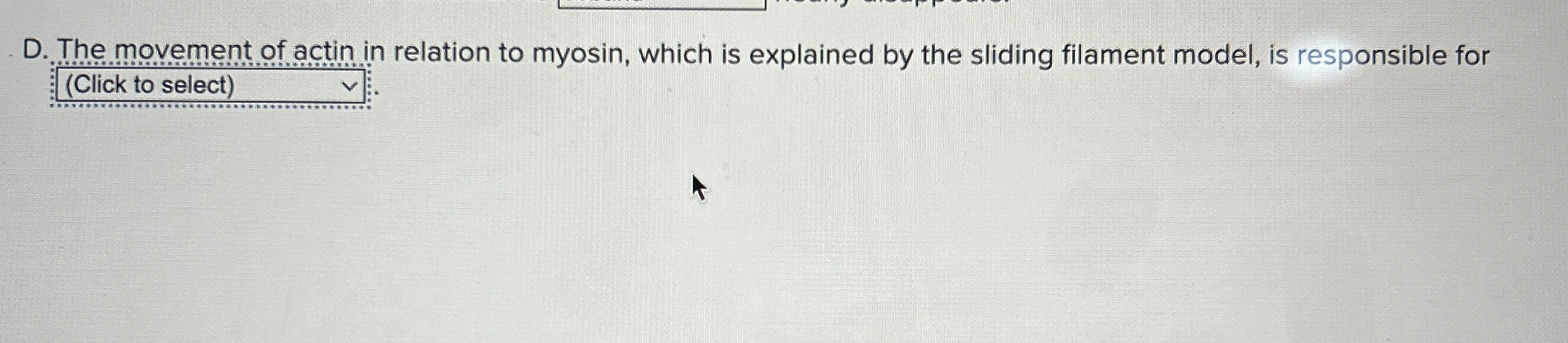 Solved Actin filaments slide past myosin filaments, causing | Chegg.com