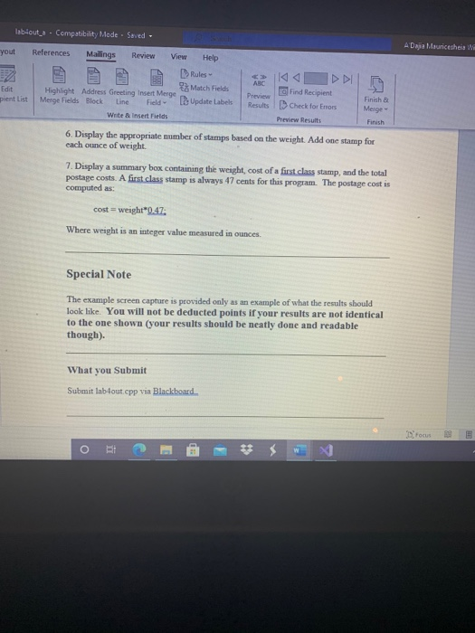 Solved labtout_a. Compatibility Mode - Saved. A Dajia | Chegg.com