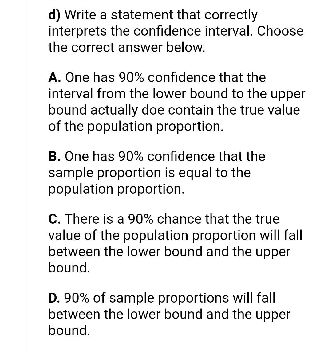 Solved 2. ESTIMATING A POPULATION PROPORTION PROBLEM Create | Chegg.com