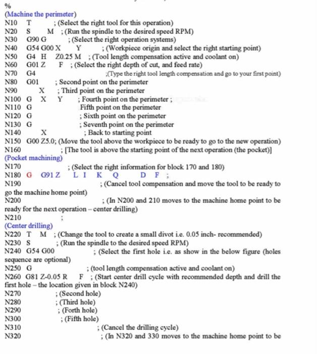Solved Write the part program for the workpiece (plastic | Chegg.com