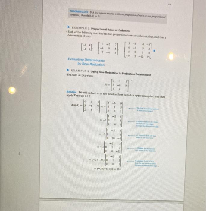 Solved In Exercises 29-30, show that det(A) = 0 without | Chegg.com