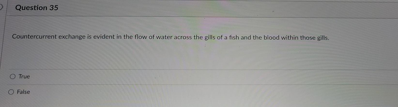 Solved Question 35 Countercurrent exchange is evident in the | Chegg.com
