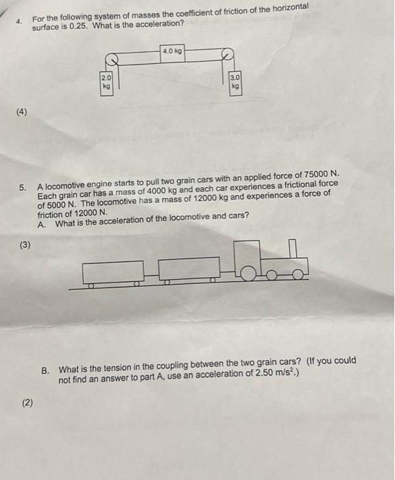 Solved 1. For each situation below, draw accurate free-body | Chegg.com