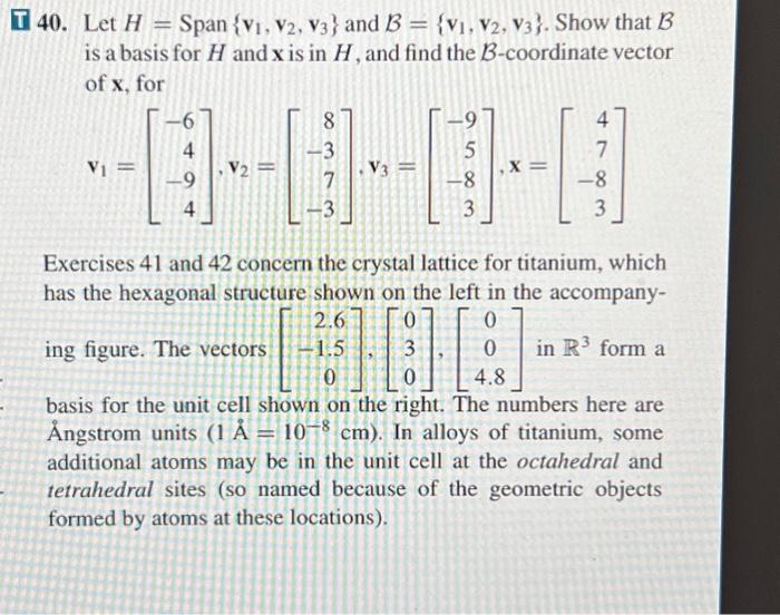 Solved 264 CHAPTER 4 Vector Spaces 41. One of the ectahedral | Chegg.com