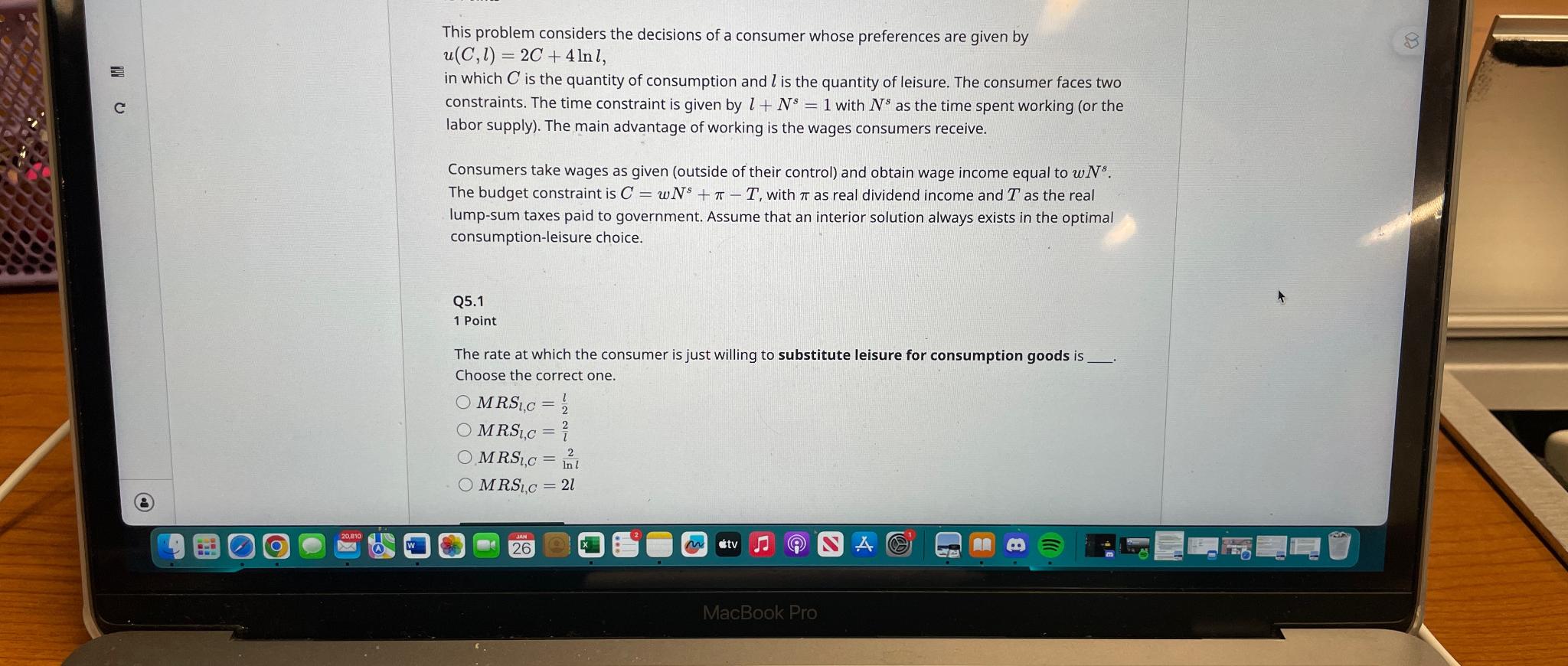 Solved This problem considers the decisions of a consumer | Chegg.com