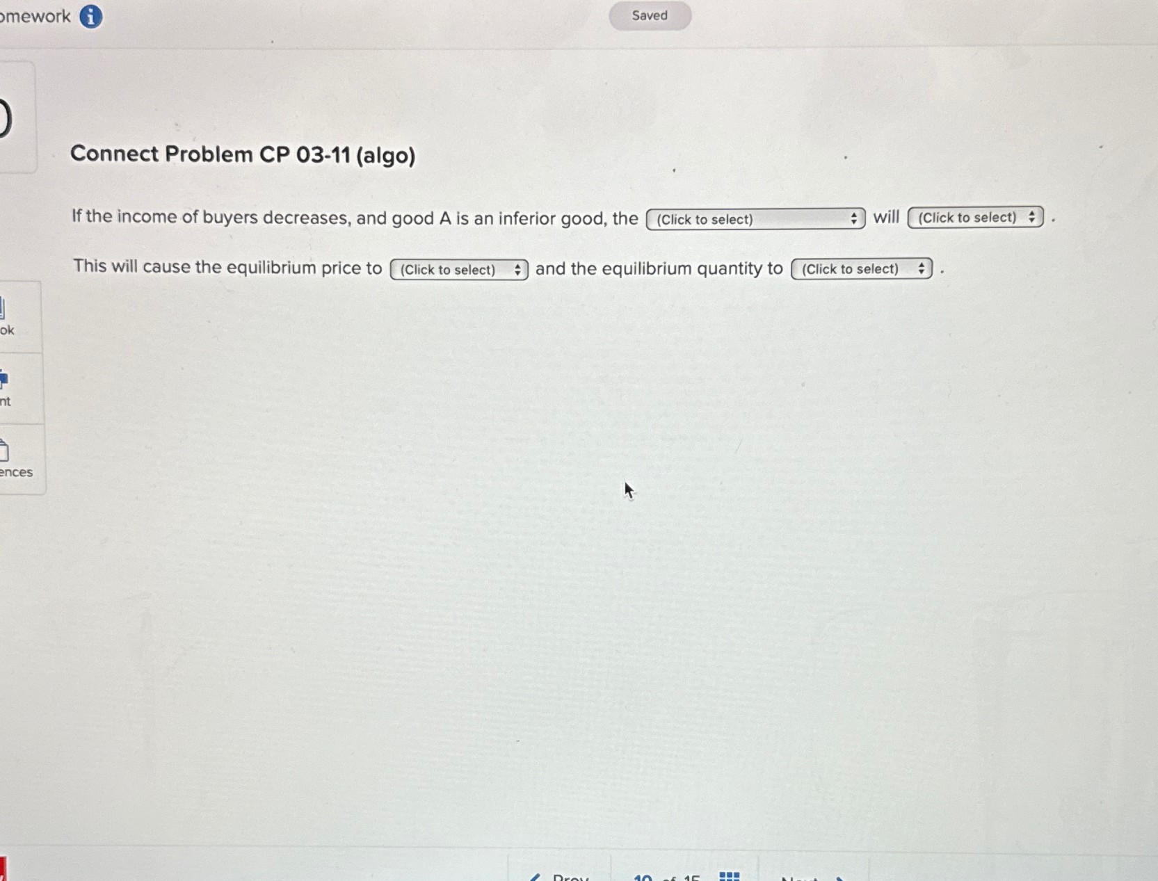 Solved Connect Problem CP 03-11 (algo)If the income of | Chegg.com