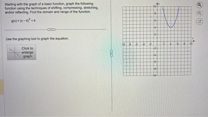 Solved Starting with the graph of a basic function, graph | Chegg.com