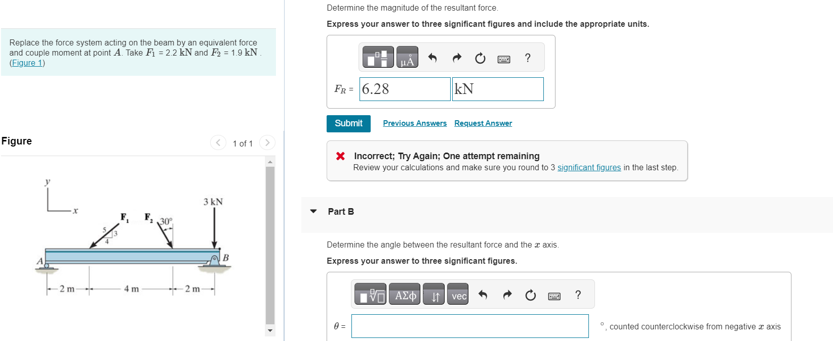 Solved Determine the magnitude of the resultant | Chegg.com