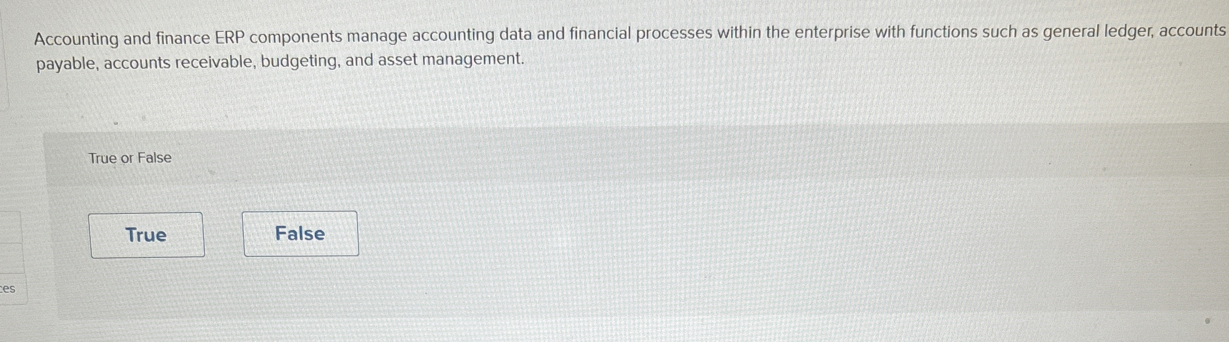 Solved Accounting and finance ERP components manage | Chegg.com