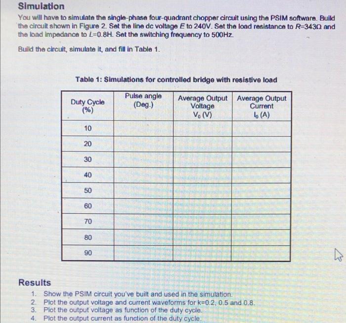Simulation You will have to simulate the single-phase | Chegg.com