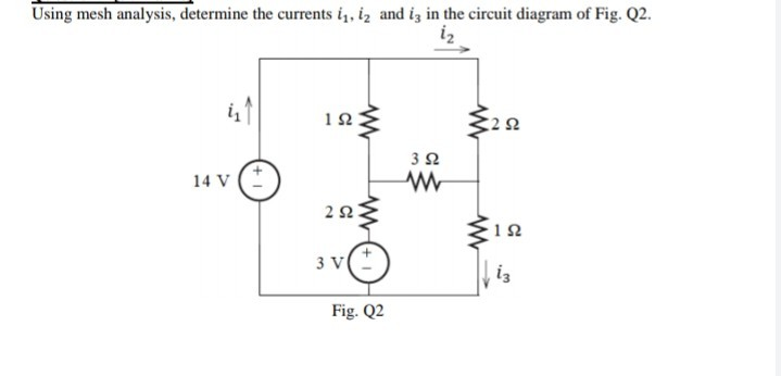 Solved Using mesh analysis, determine the currents , iz and | Chegg.com