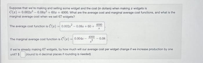 Solved The demand function for a widget is given by | Chegg.com