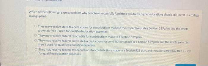 Solved Which of the following reasons explains why people | Chegg.com