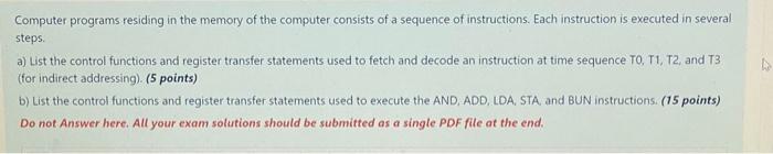 Solved Appendix Basic Computer Instruction List | Chegg.com